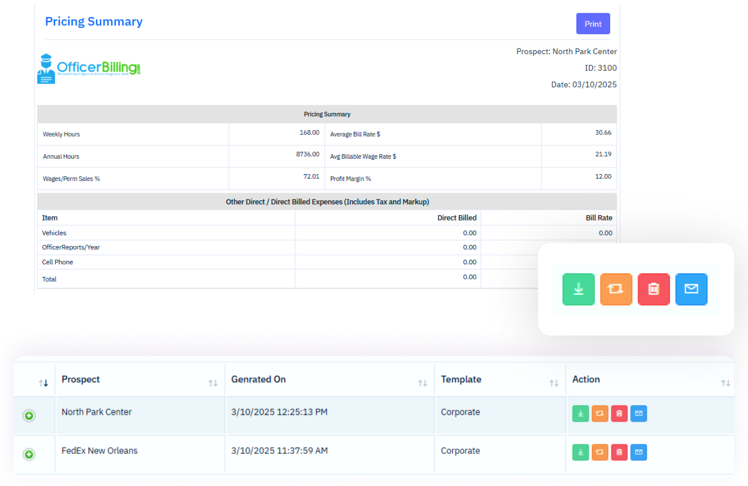 Product - OfficerBilling.com